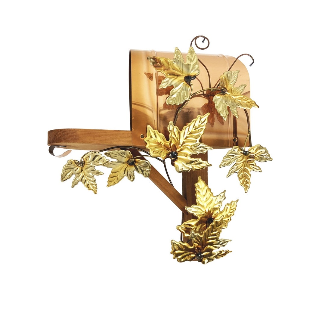 Vtg Home Interiors Copper Mailbox With Brass Leaves Wall Hanging - Etsy