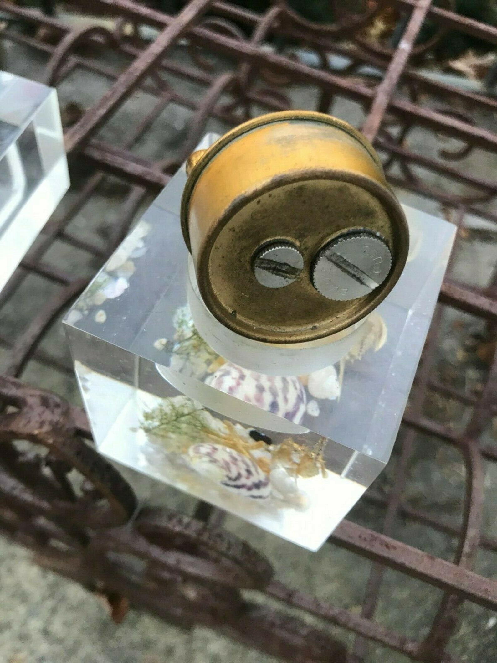 Vintage MCM Set Lucite Cigarette Case and Lighter Sea Shells - Etsy