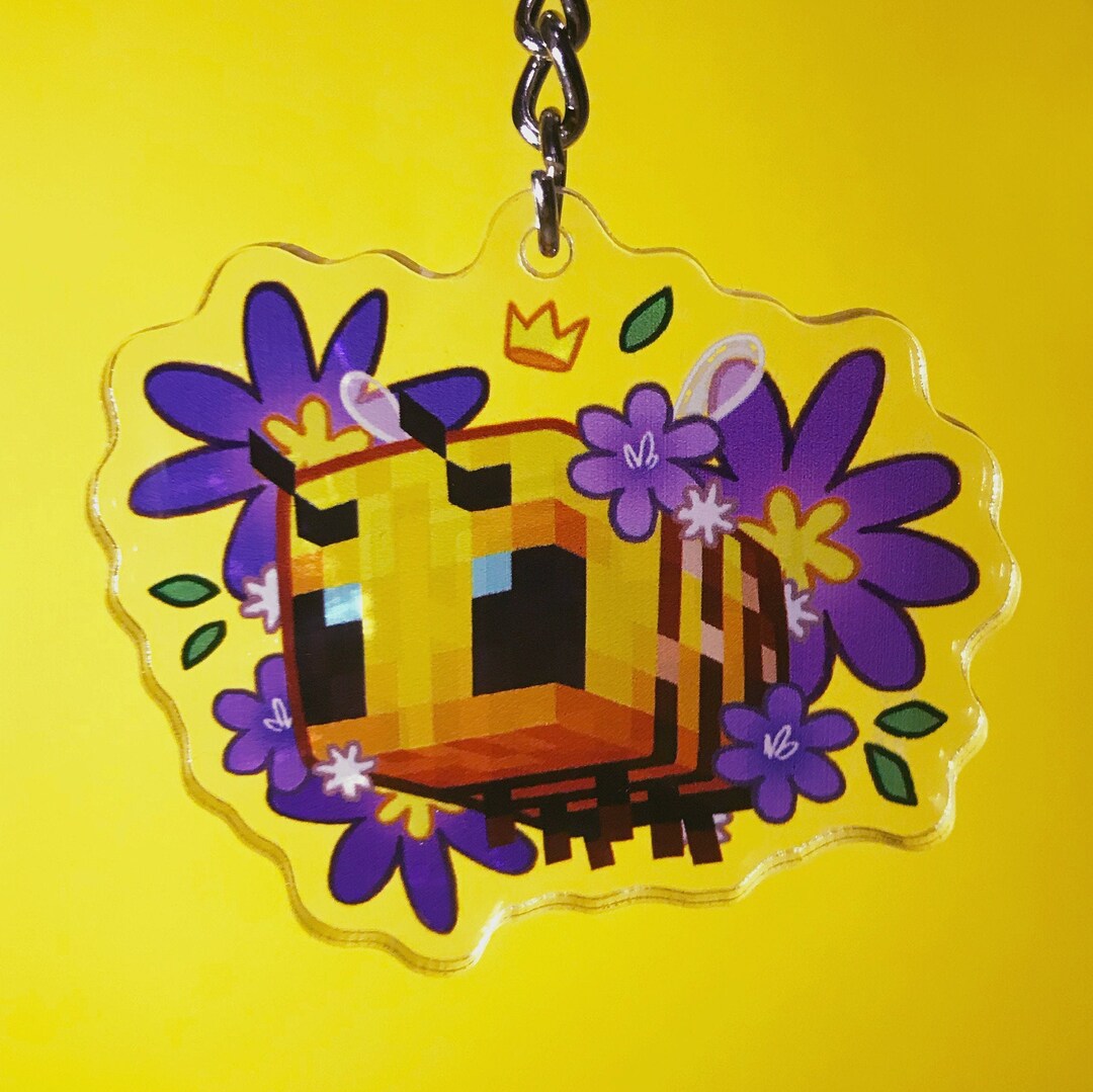 Minecraft Bee Acrylic Charm - Etsy