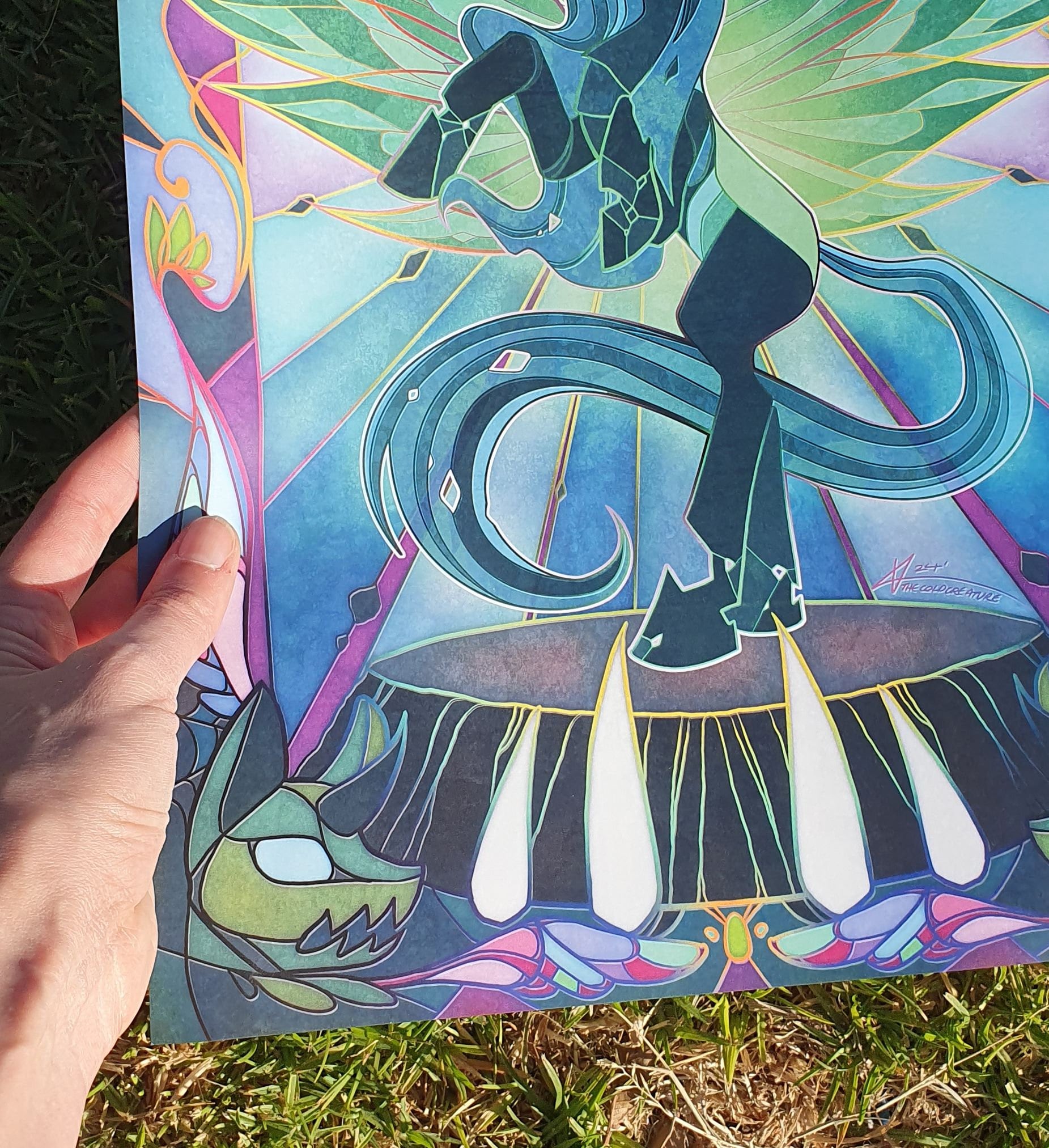 Queen Chrysalis - MLP Stained Glass A3 Print - Etsy
