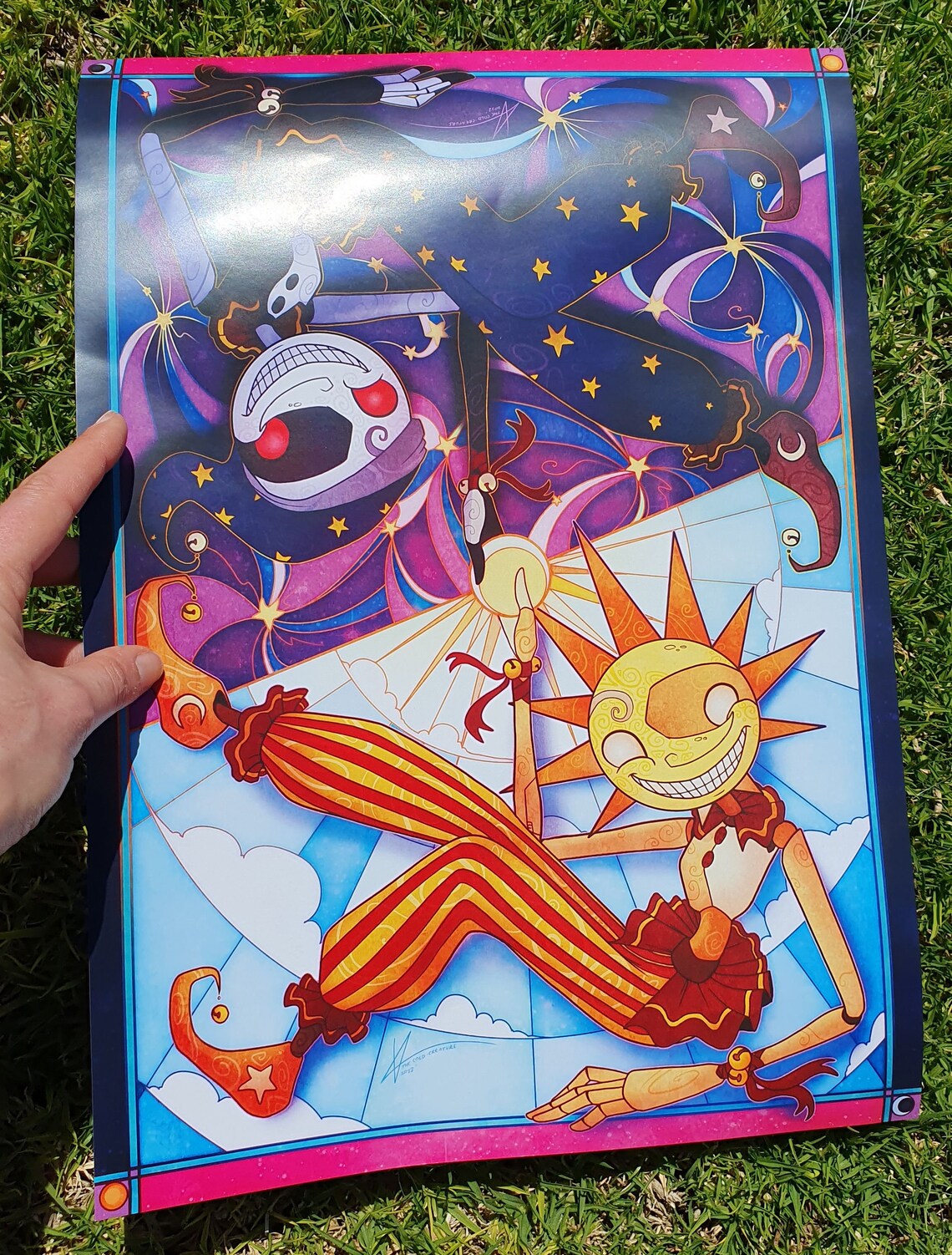 Sun Moon A3 Art Print Security Breach FNAF - Etsy