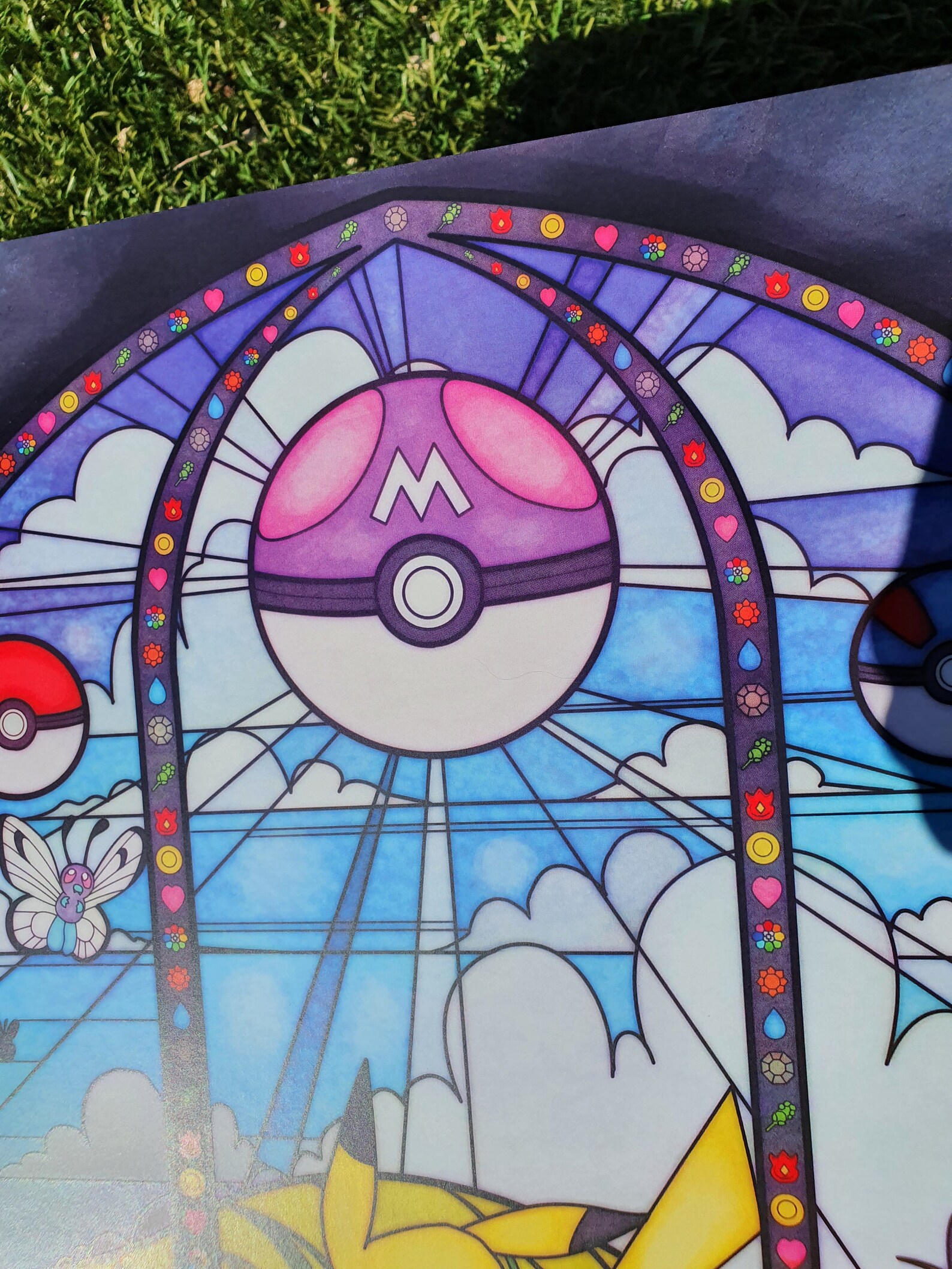 Pokemon Window Stained Glass Inspired A3 Print Poster - Etsy Australia
