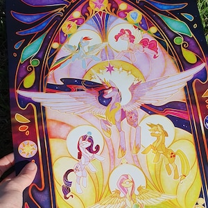 Friendship is Magic - MLP Stained Glass A3 Print - Etsy