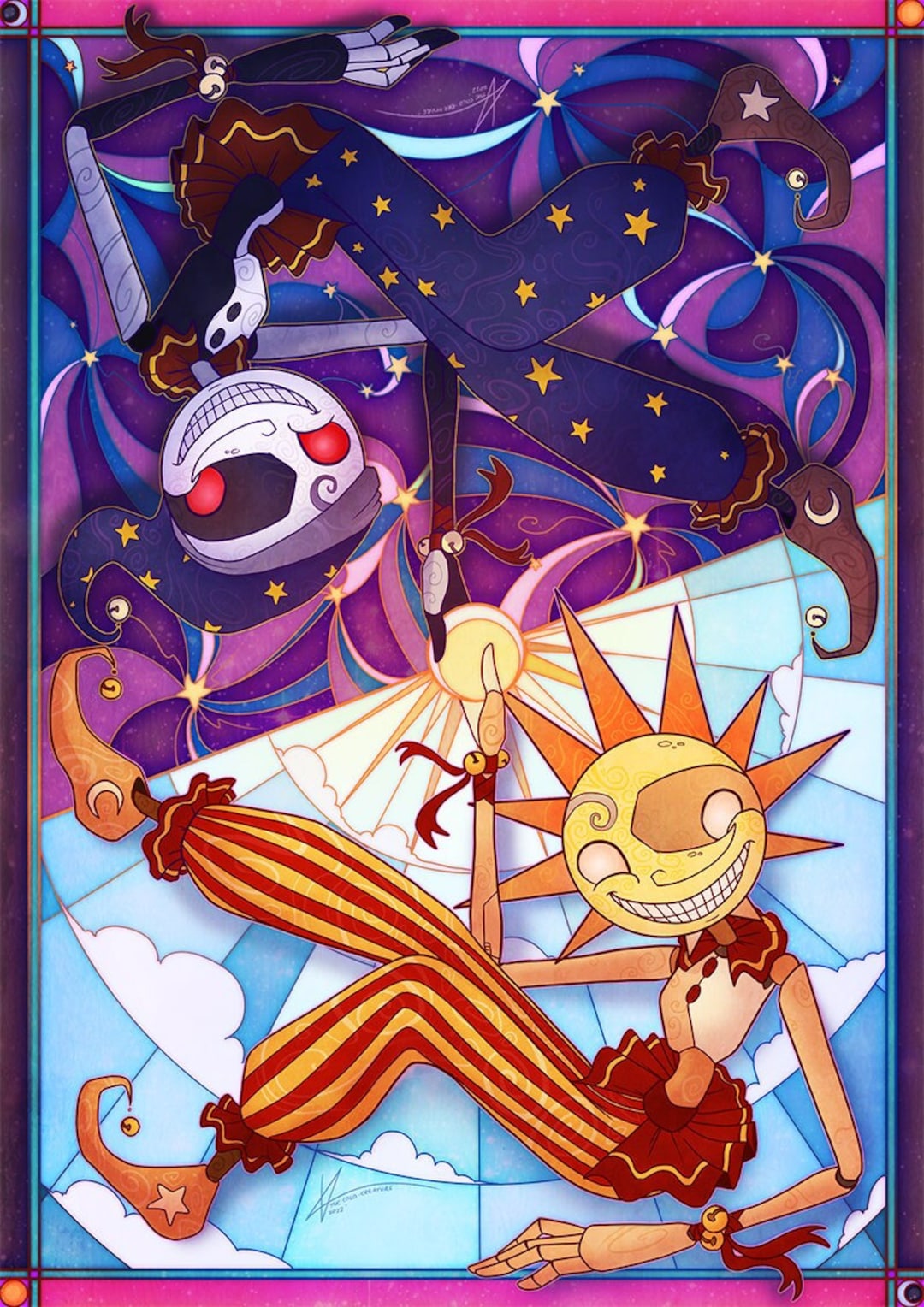 Sun + Moon - A3 Art Print - Security Breach FNAF - Etsy