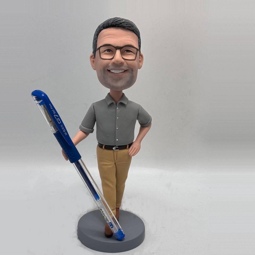 Custom Bobbleheads Cool Father's Day Gifts With a Pen,custom Bobblehead ...