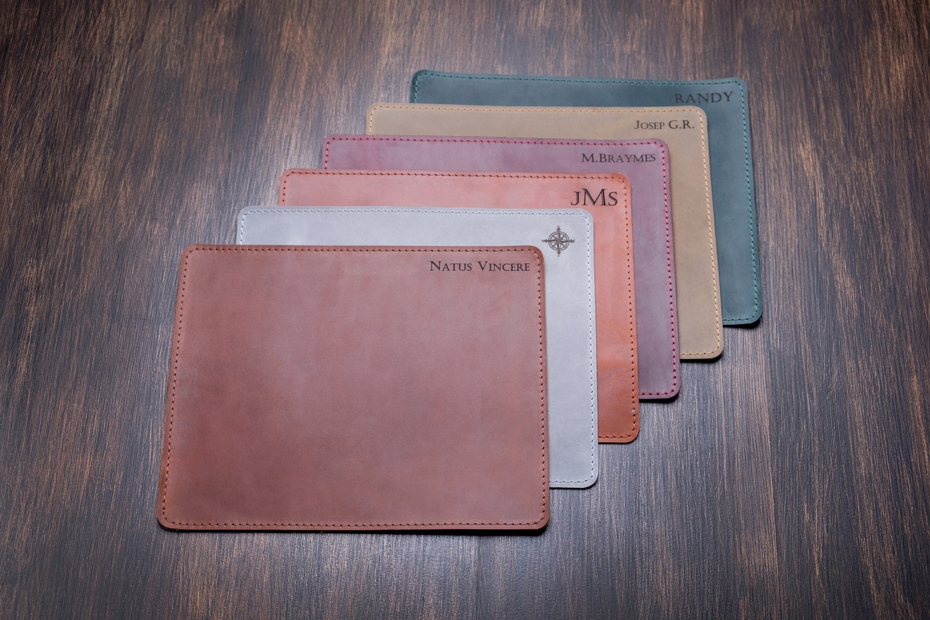 Leather Mouse pad Premium Real Leather Personalized Custom | Etsy