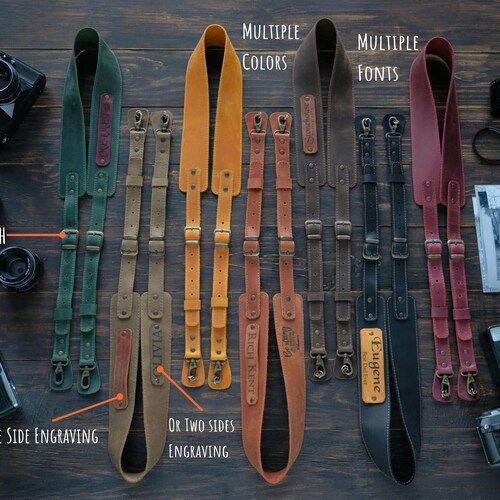 Personalized Leather Camera Strap Gift Custom Strap for - Etsy