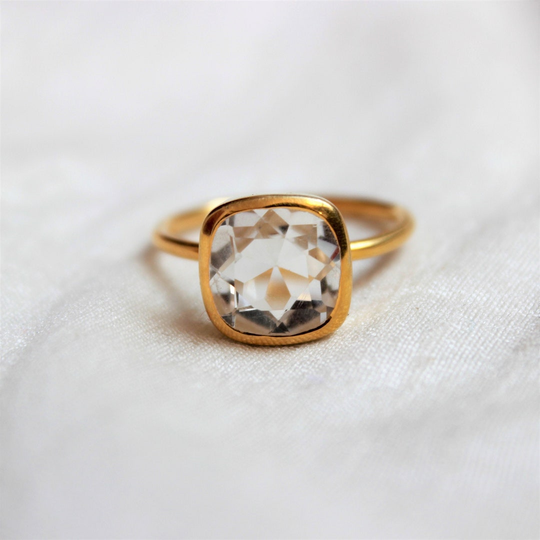 Crystal Ring, Sterling Silver Ring, Rock Crystal Ring, Clear Quartz ...