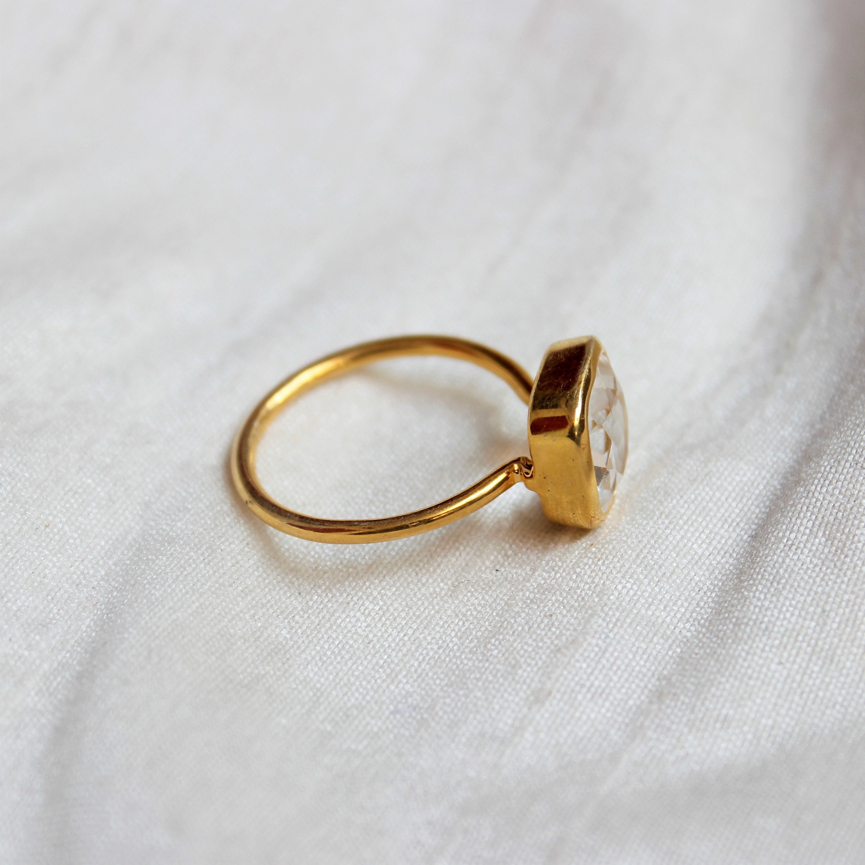 Crystal Ring Sterling Silver Ring Rock Crystal Ring Clear | Etsy