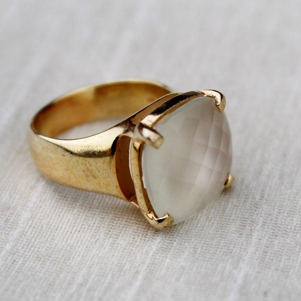 Large Moonstone Ring - Etsy