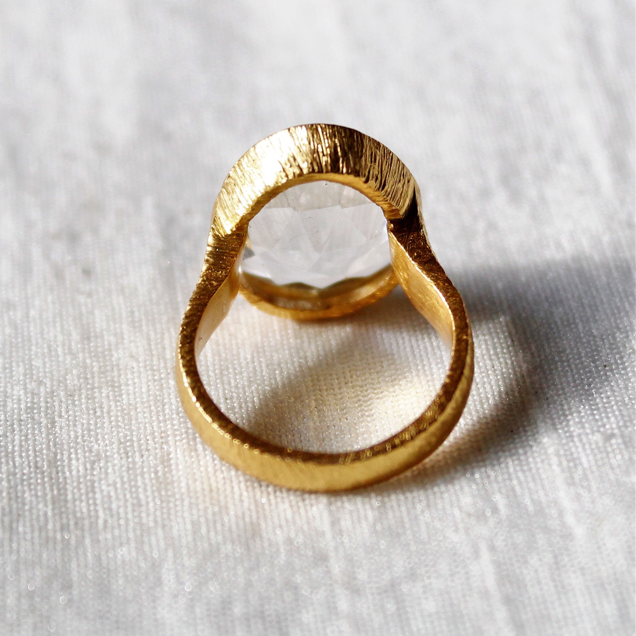 Rock Crystal Ring Sterling Silver Ring Crystal Ring Clear - Etsy