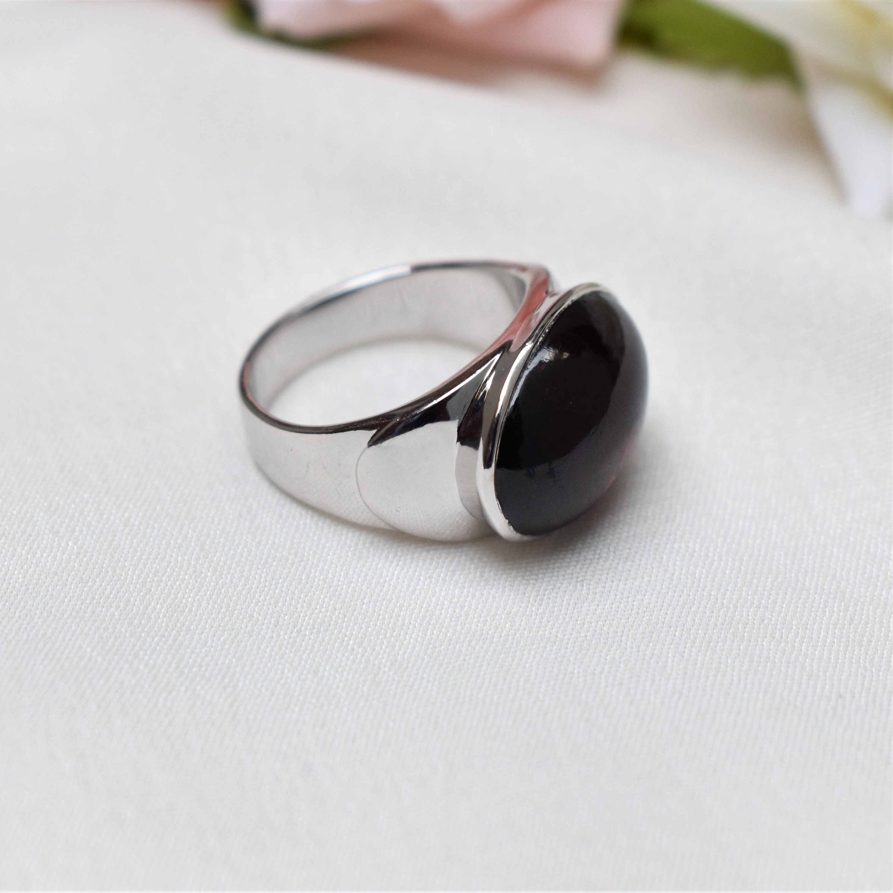 Garnet Ring Garnet Ring Sterling Silver 925 Promise Ring | Etsy