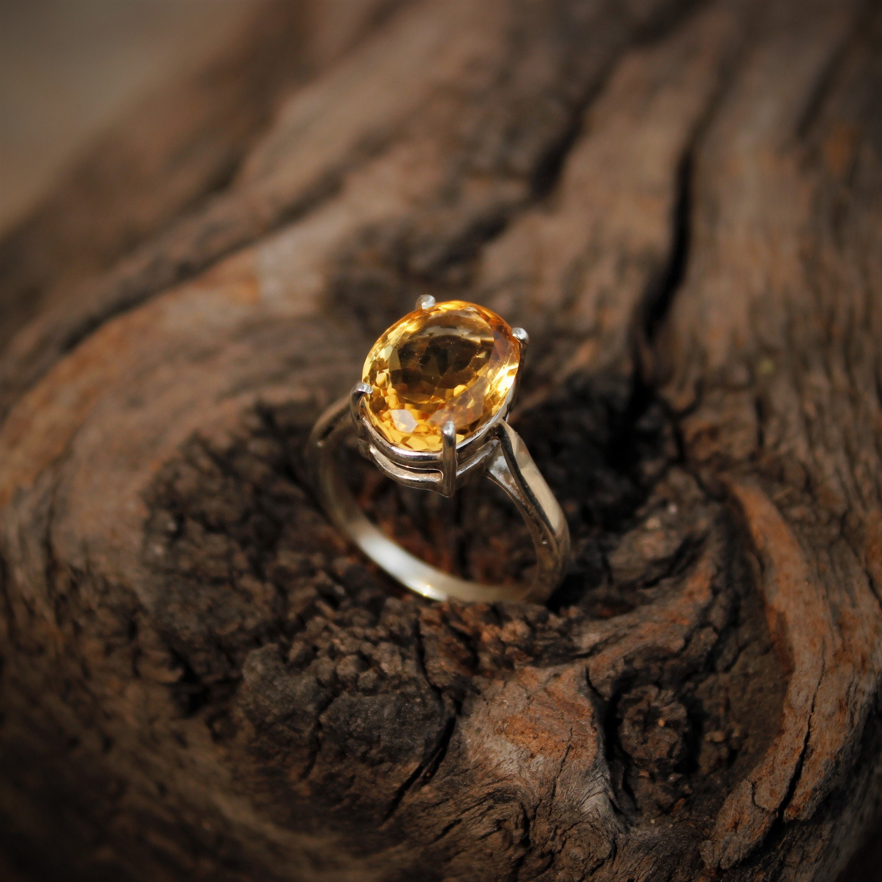 Natural Citrine Ring 925 Sterling Silver Ring Engagement - Etsy