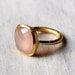 Pink Chalcedony Ring Sterling Silver Ring Gold Plated Ring - Etsy