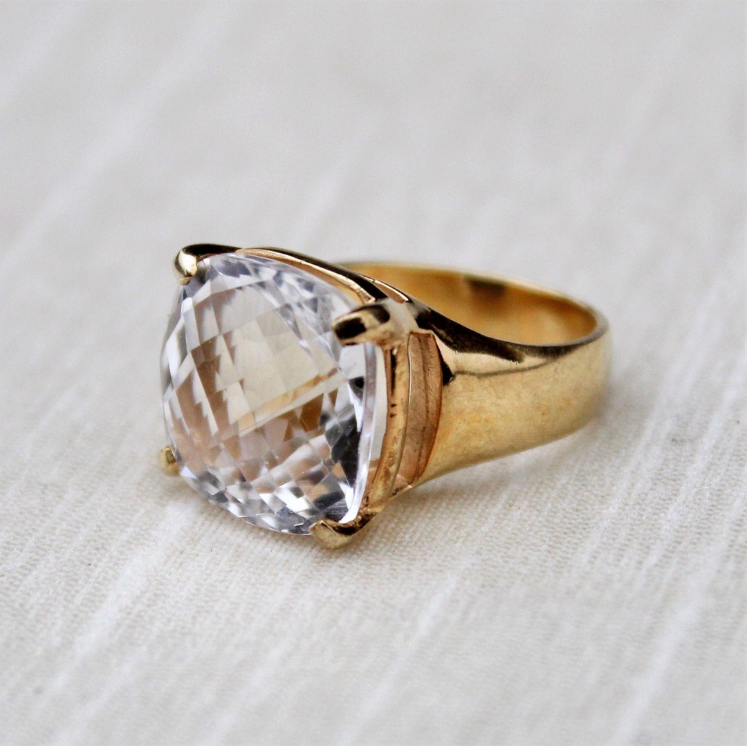 Crystal Ring Clear Crystal Ring Rock Crystal Ring 925 - Etsy
