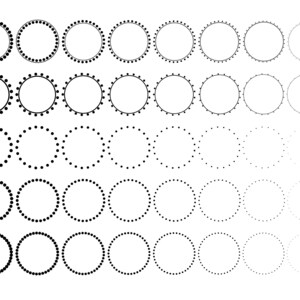 Dotted Circle VECTOR Bundle, Dotted Circle SVG Bundle, Dotted Frame, Dotted Circle Clipart, Svg ...