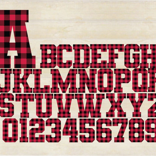 Plaid Letters - Etsy