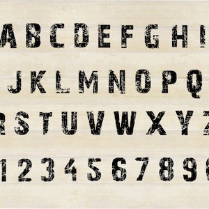 Distressed Font, Distressed Alphabet, Scratched Character, Old Letters ...