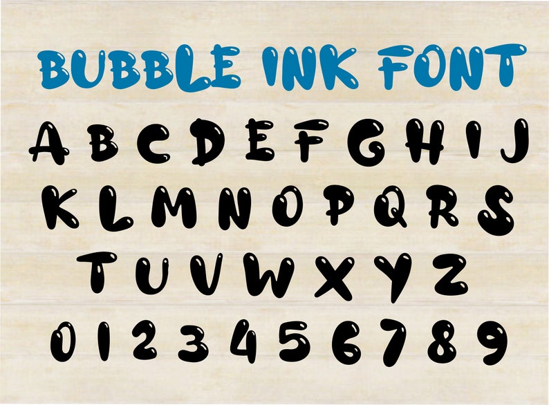 Bubble Ink Font Instant Download Bubble Alphabet Clipart | Etsy