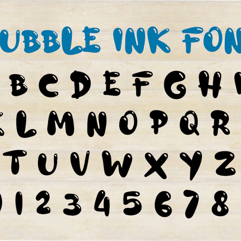 Bubble Block Font Svg - Etsy