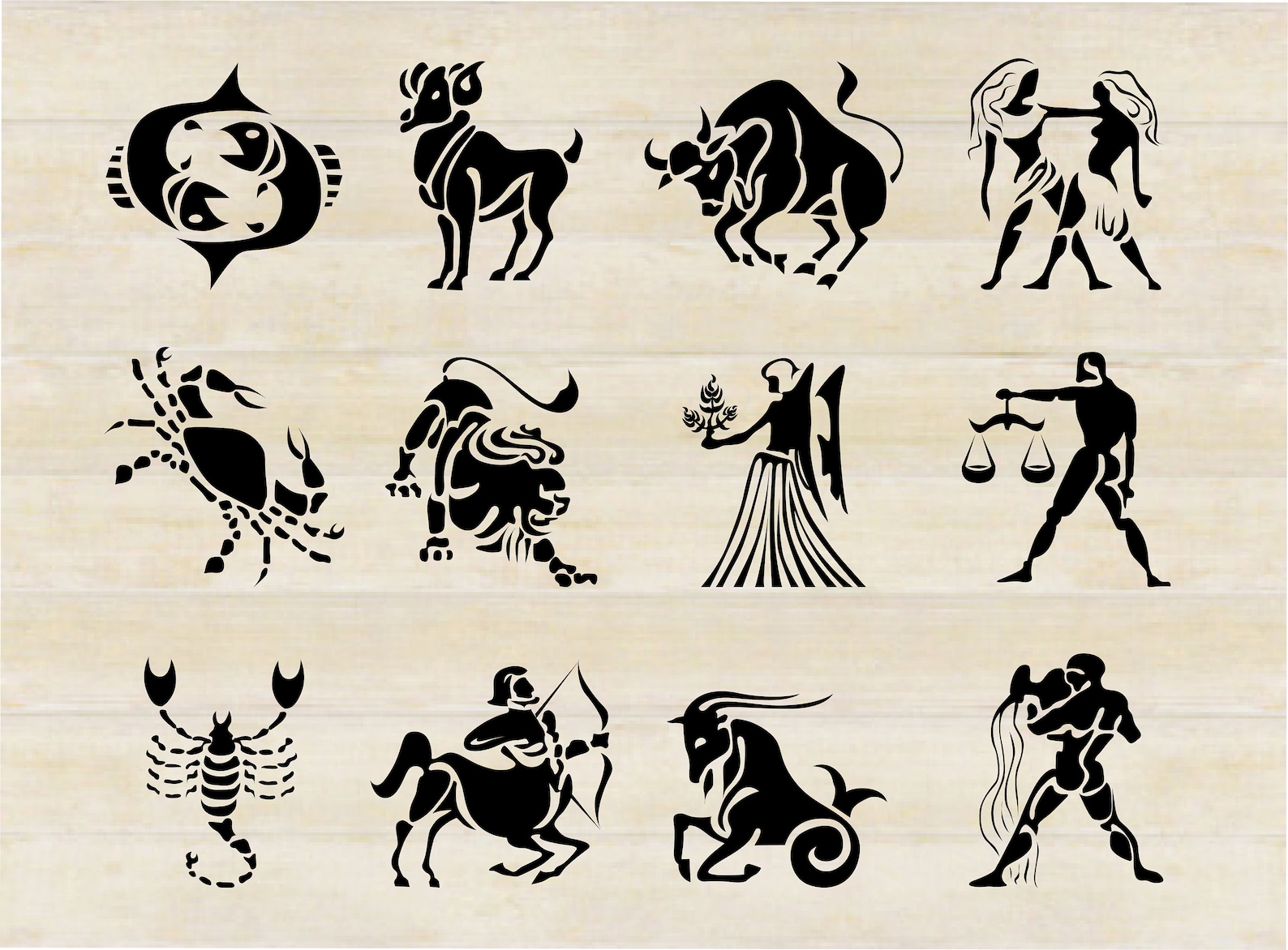 Zodiac Symbols SVG Zodiac Signs Zodiac Sign Designs Zodiac - Etsy Australia