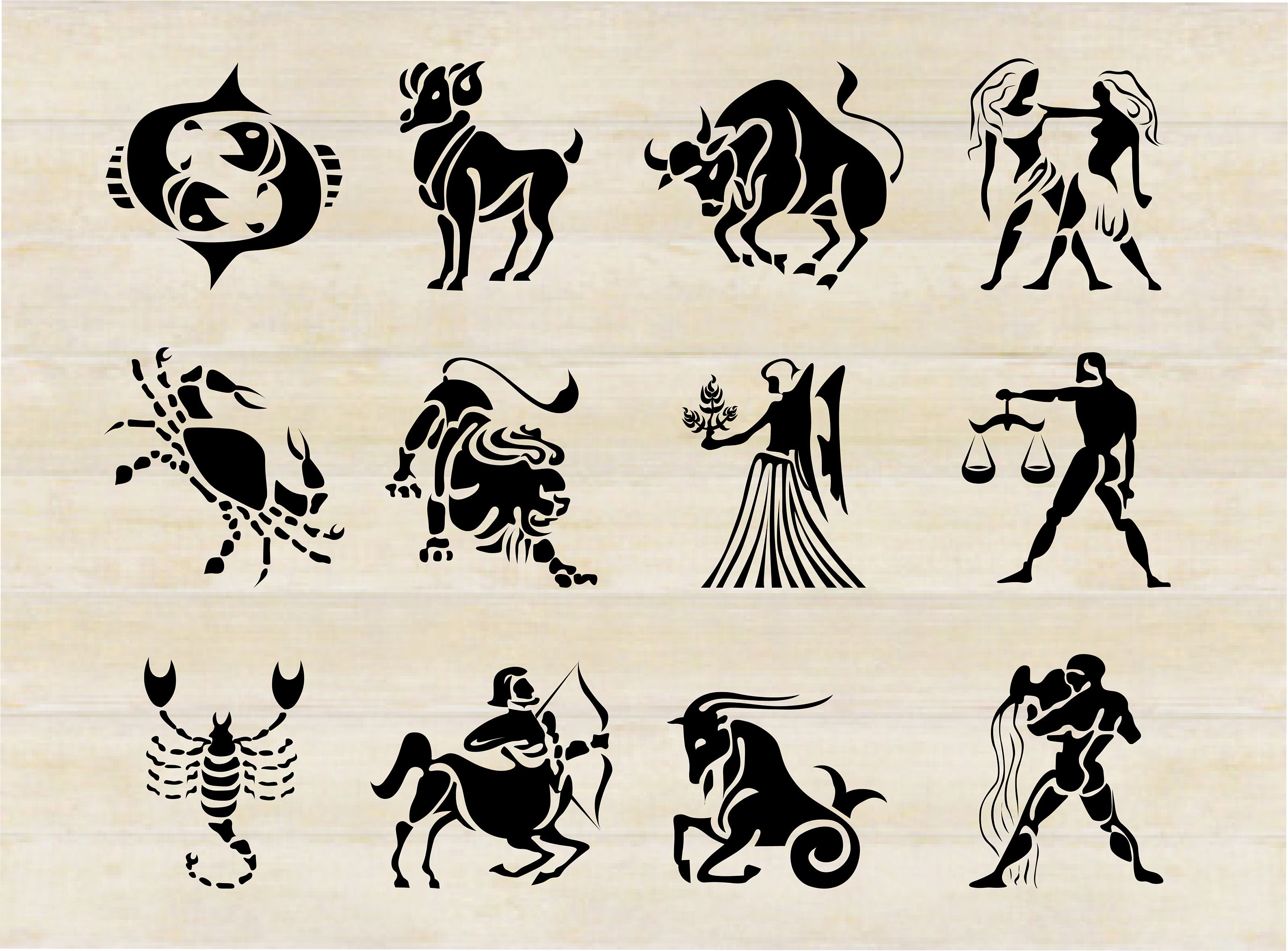 Zodiac Symbols SVG Zodiac Signs Zodiac Sign Designs Zodiac - Etsy Australia