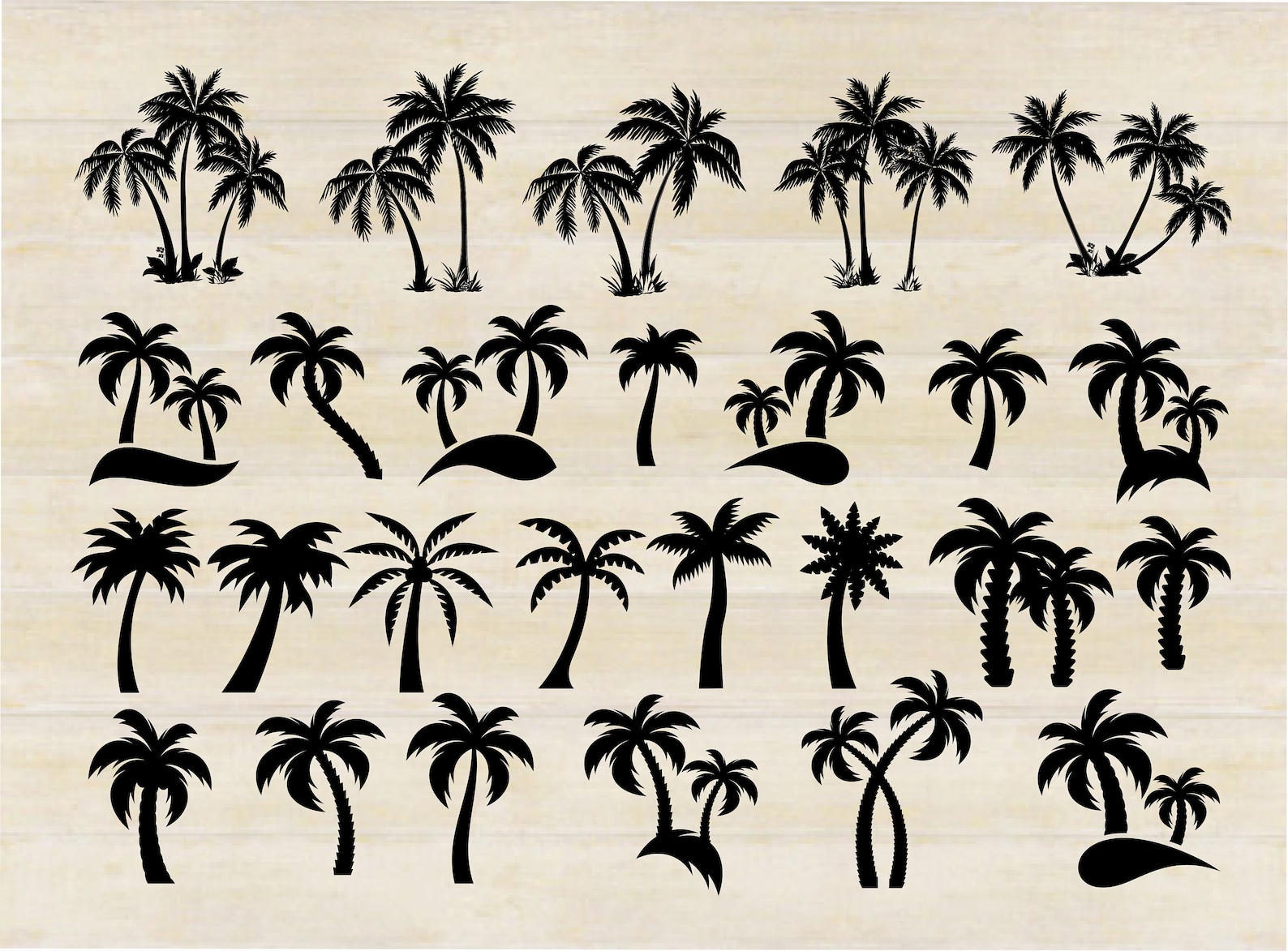Palm Tree SVG Bundle 26 Palm Trees Designs Beach SVG - Etsy UK