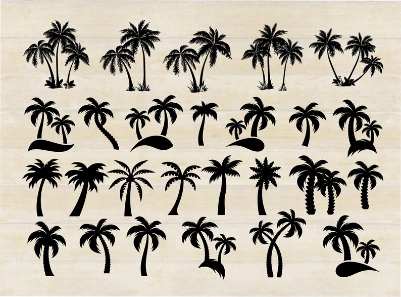 Palm Tree SVG Bundle 26 Palm Trees Designs Beach SVG - Etsy