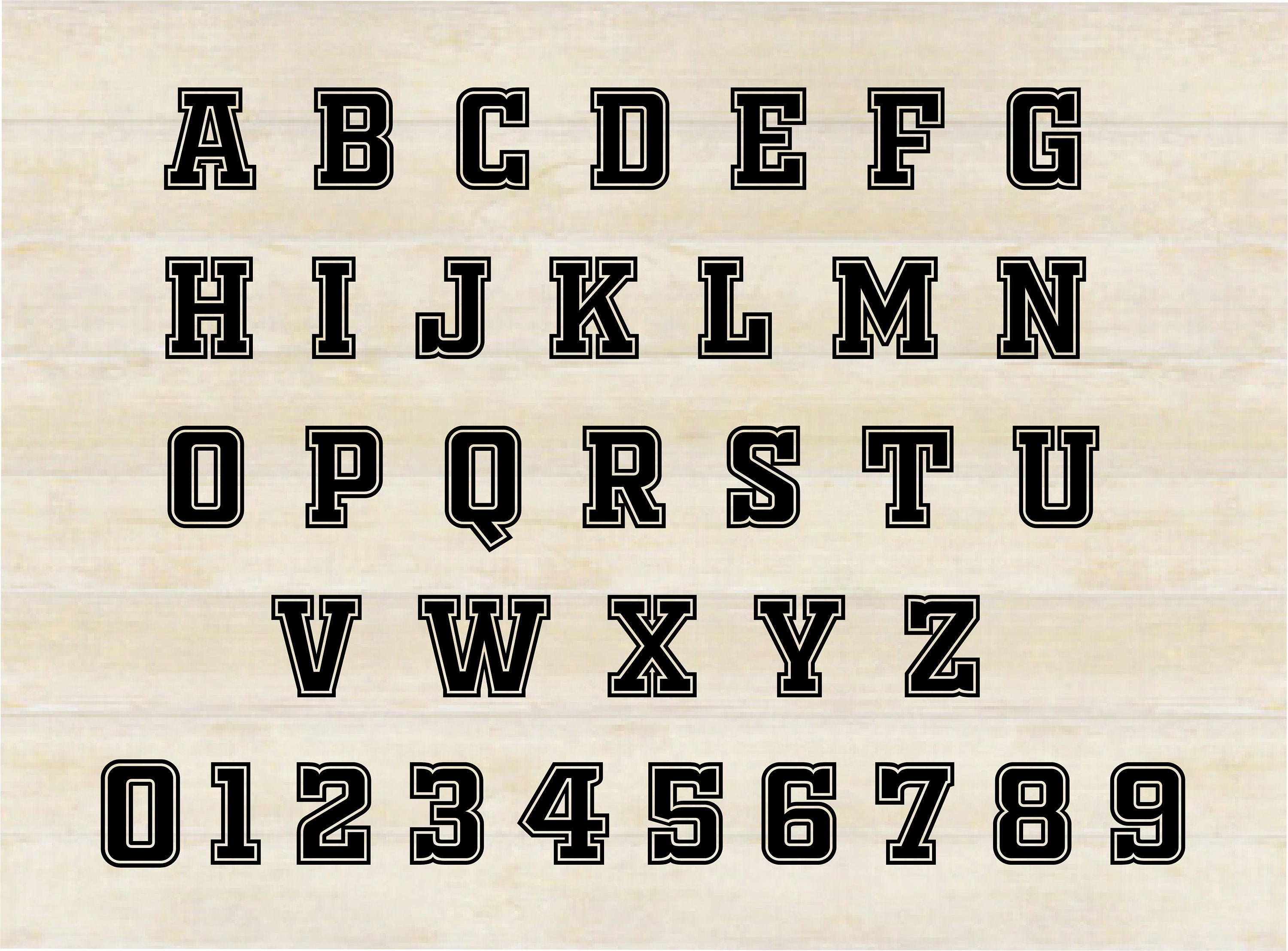 Varsity Font Svg Jersey Font Svg College Font Svg Sports Font Svg By