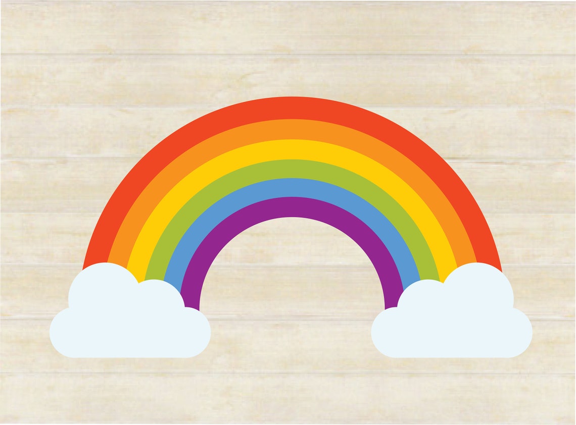 Rainbow SVG INSTANT DOWNLOAD Rainbow Clipart Cutting File - Etsy