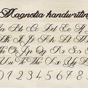 Magnolia Handwriting Font SVG, Handwriting Font SVG, Cursive ...