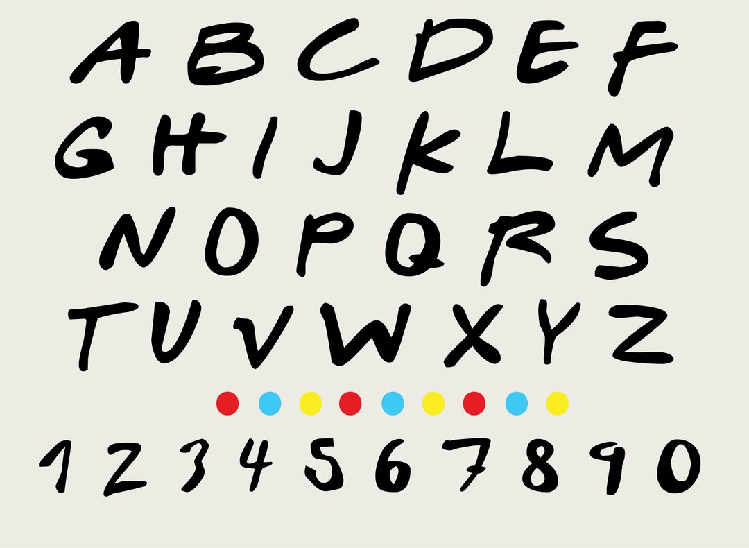 Inspired From Friends, Friends Alphabet, Svg/png/ai/dxf, Friends ...