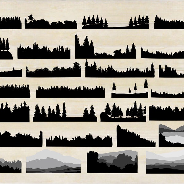Forest Landscape Svg - Etsy