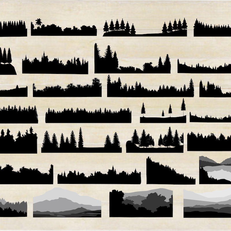 Forest Landscape Svg - Etsy