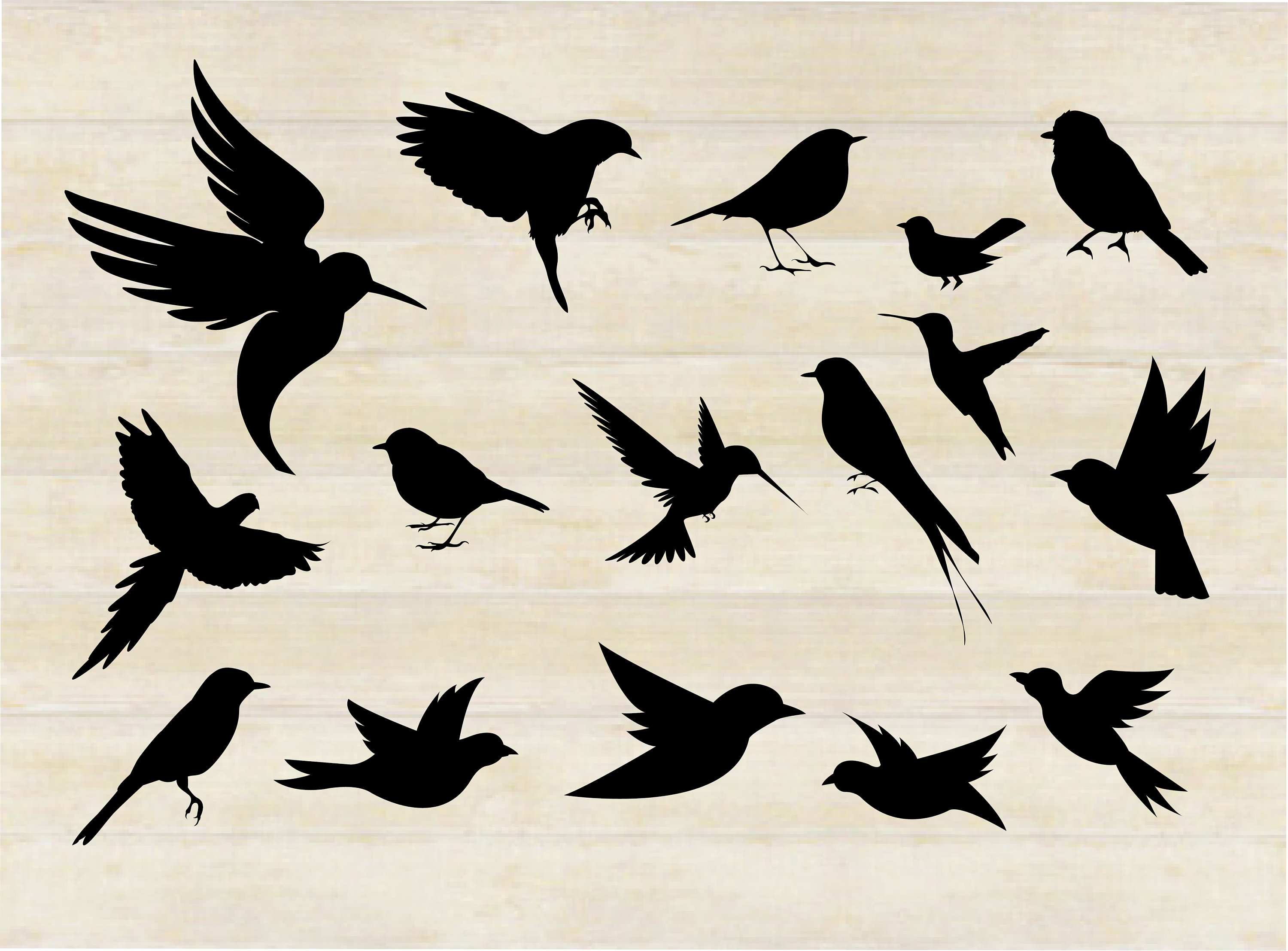 BIRDS Silhouette SVG/PNG/Ai/eps/dxf, Vögel Clipart, Vögel Bündel ...
