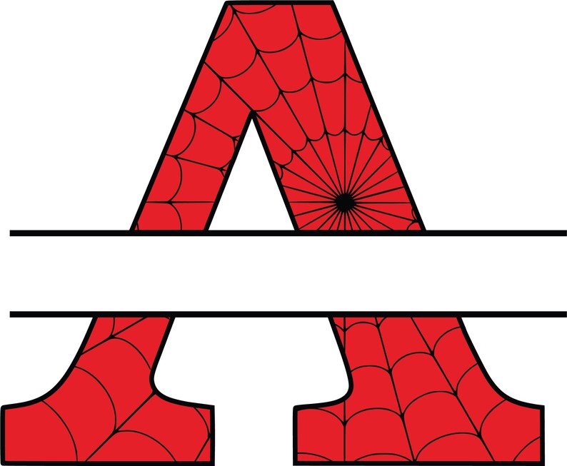 Spider Alphabet Split Monogram Spider Spider Clipart - Etsy