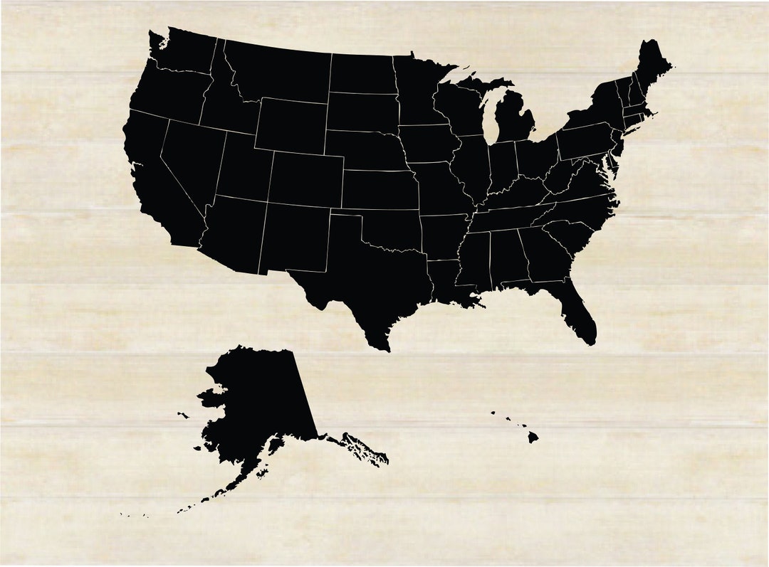 ALL 50 STATES, US Map Svg, America, Vector Map, Svg/png/ai/dxf/eps ...