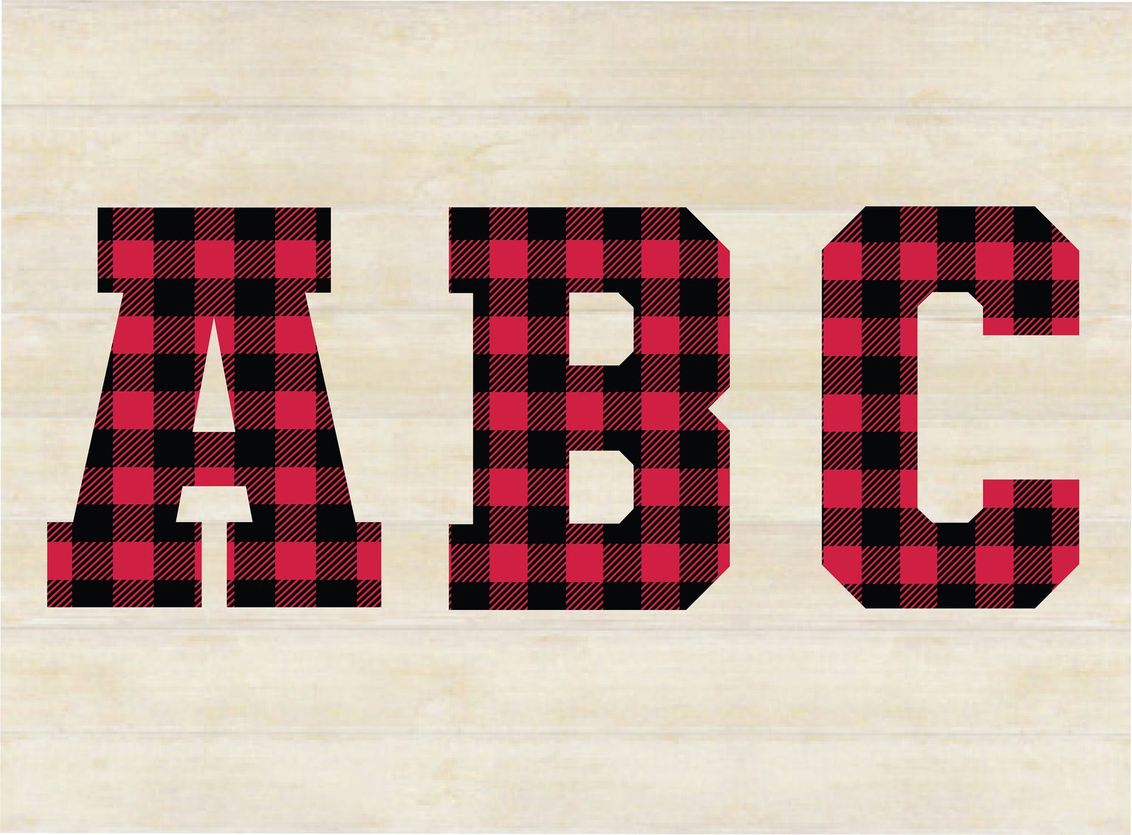 Buffalo Plaid Alphabet SVG, Plaid Alphabet, Plaid Letters, Plaid ...