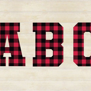 Buffalo Plaid Alphabet SVG, Plaid Alphabet, Plaid Letters, Plaid ...
