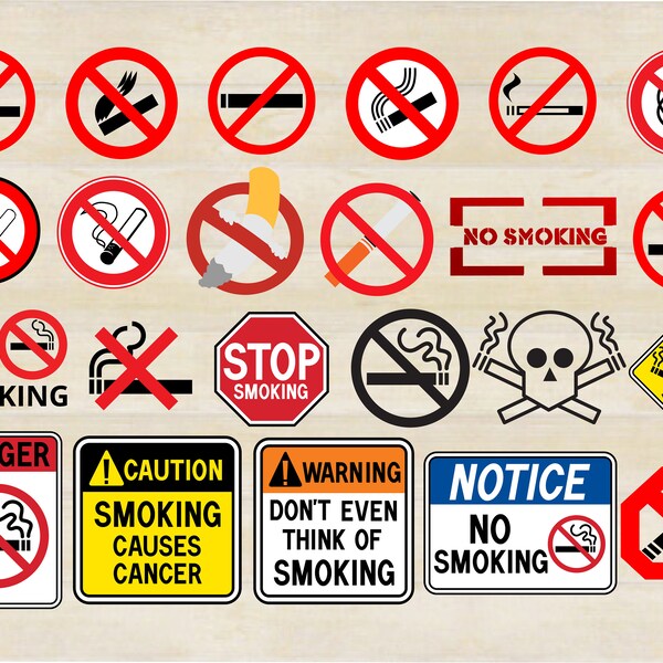 No Smoking Sign - Etsy
