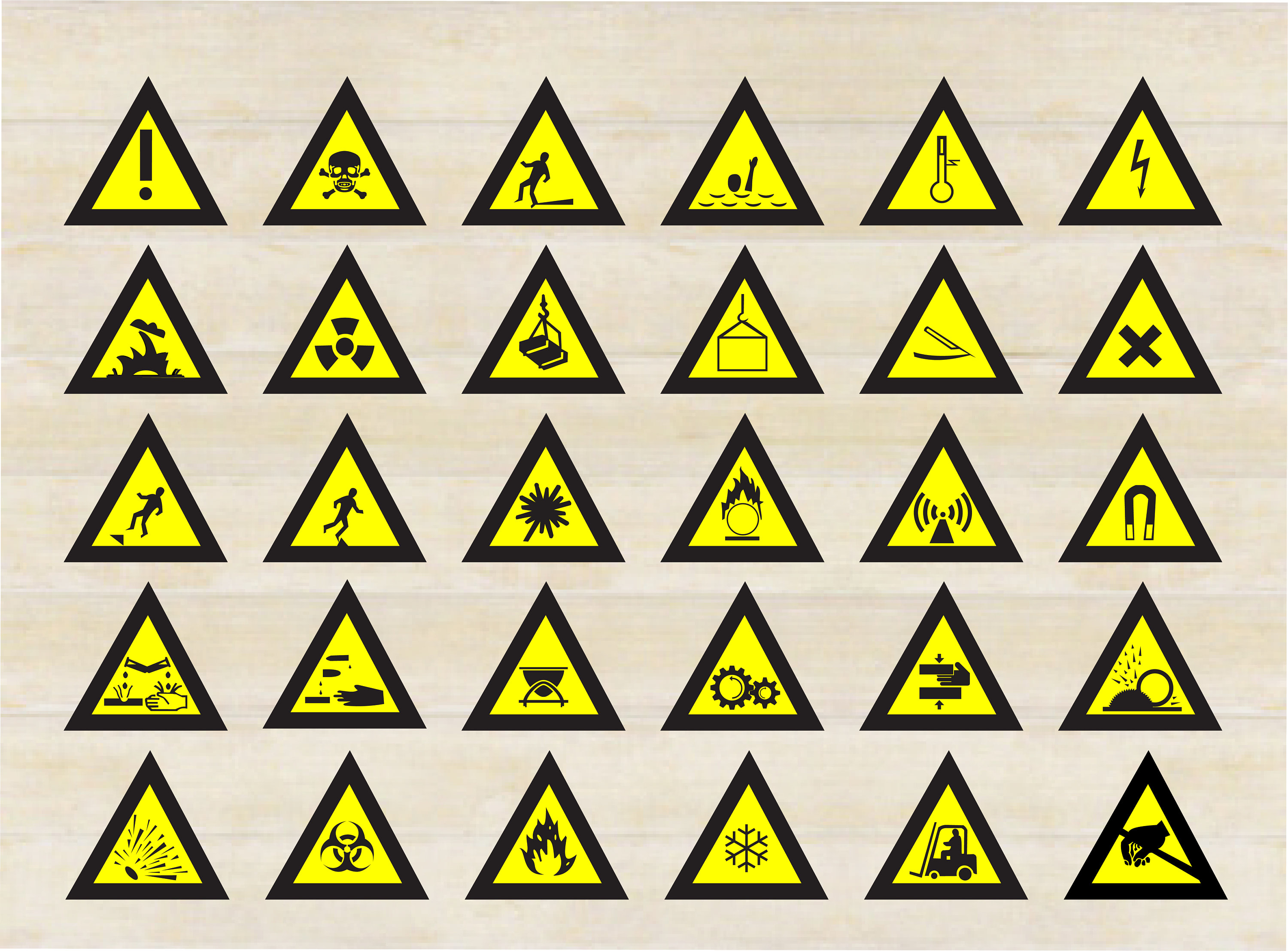 Gefahrenzeichen SVG, Warnschilder, Strahlen, Achtung, Giftig, Zeichen ...