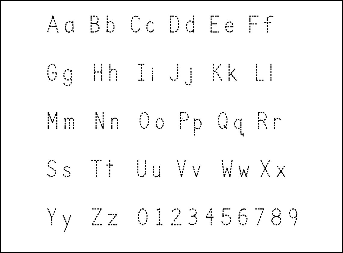 Alphabet Trace Tracing Letters Trace Number ABC - Etsy