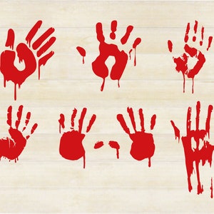BLOOD CRAFT BUNDLE Svg Blood Dripping Borders Bloody Handprints Blood ...