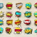 Colorful Comic Speech Bubbles SVG, Speech Bubble, Pop Art, Retro Speech ...
