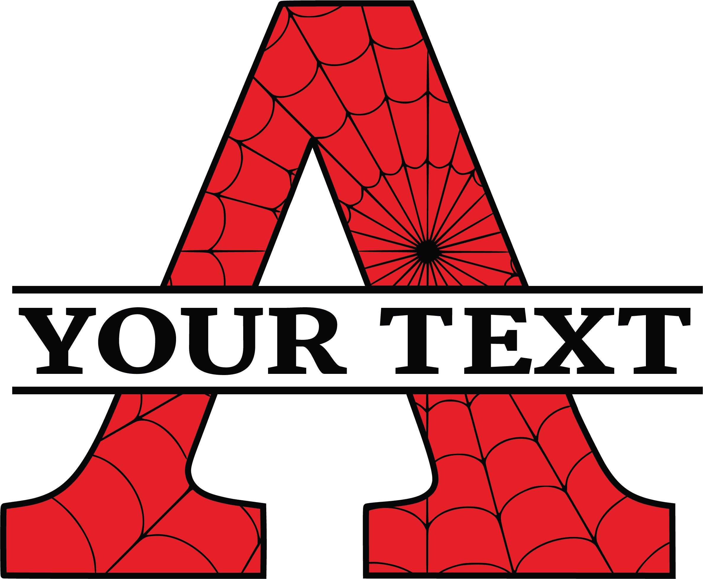 Spider Alphabet Split Monogram Spider Spider Clipart - Etsy