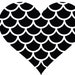 Mermaid Heart SVG, Mermaid Heart Bundle, 3 Scales Heart Design, Mermaid ...