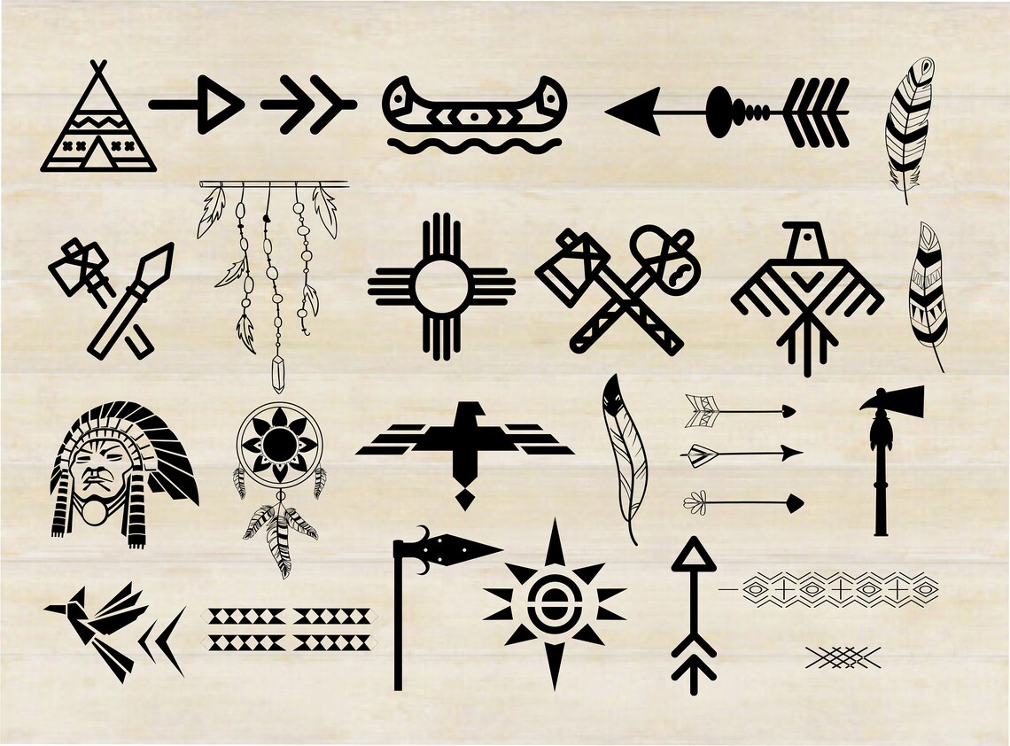 Native American Bundle SVG Native American Symbol Aztec Set - Etsy