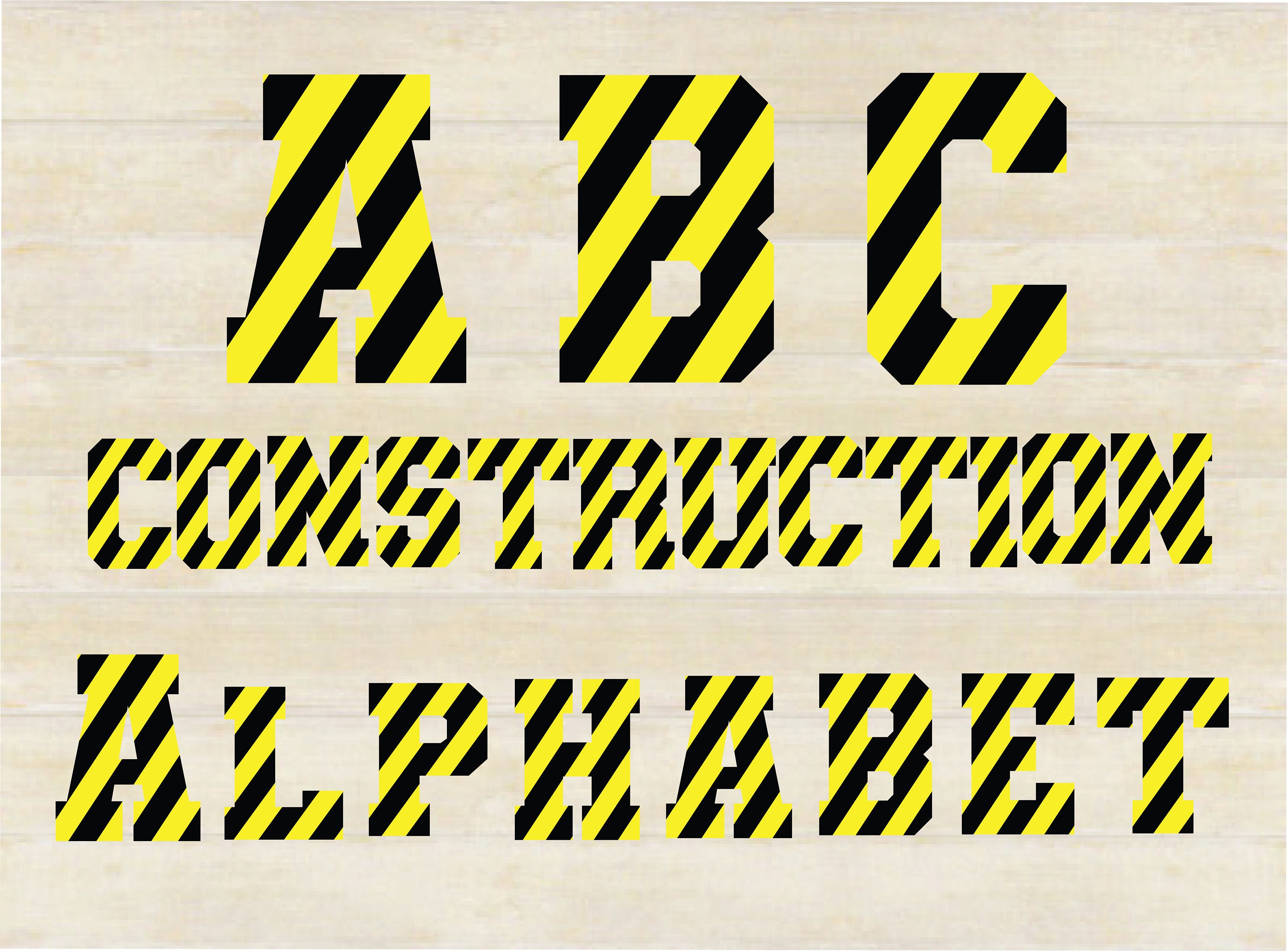 Construction Alphabet SVG Under Construction Font Theme - Etsy UK