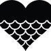 Mermaid Heart SVG, Mermaid Heart Bundle, 3 Scales Heart Design, Mermaid ...