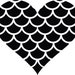 Mermaid Heart SVG, Mermaid Heart Bundle, 3 Scales Heart Design, Mermaid ...
